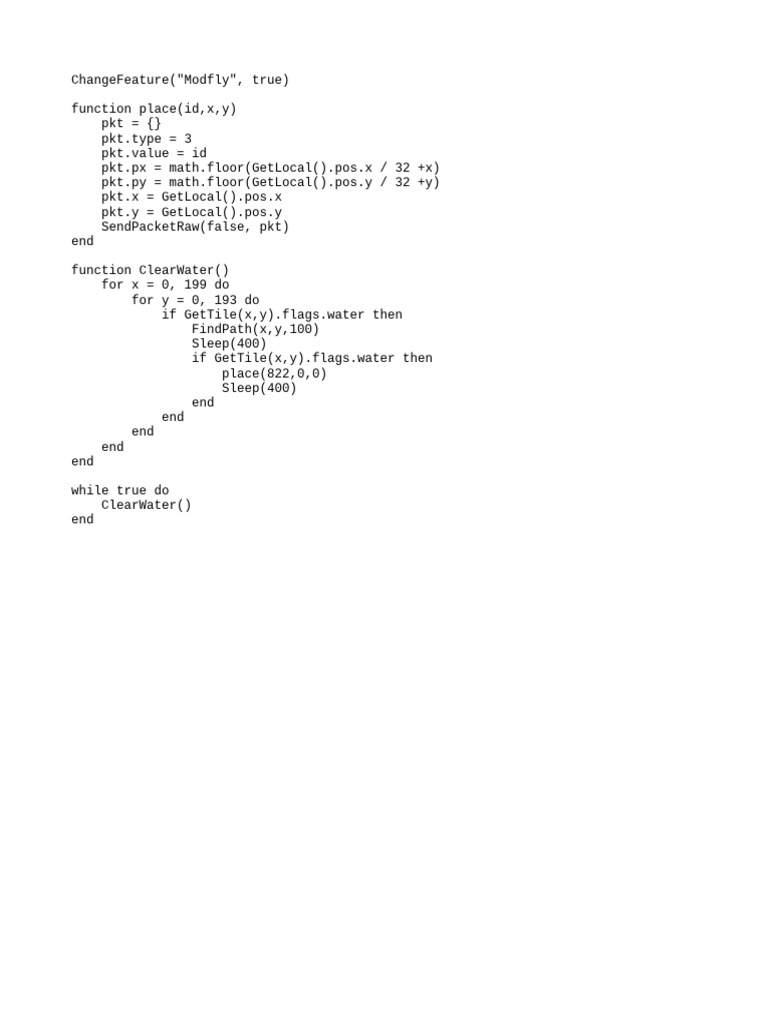 Clear Water - Lua | PDF