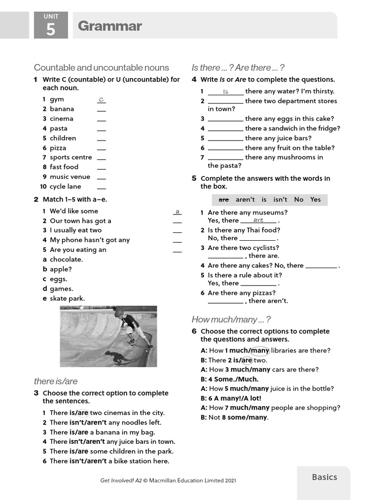 GI A2 U5 Grammar Basics | PDF | Foods | Linguistics