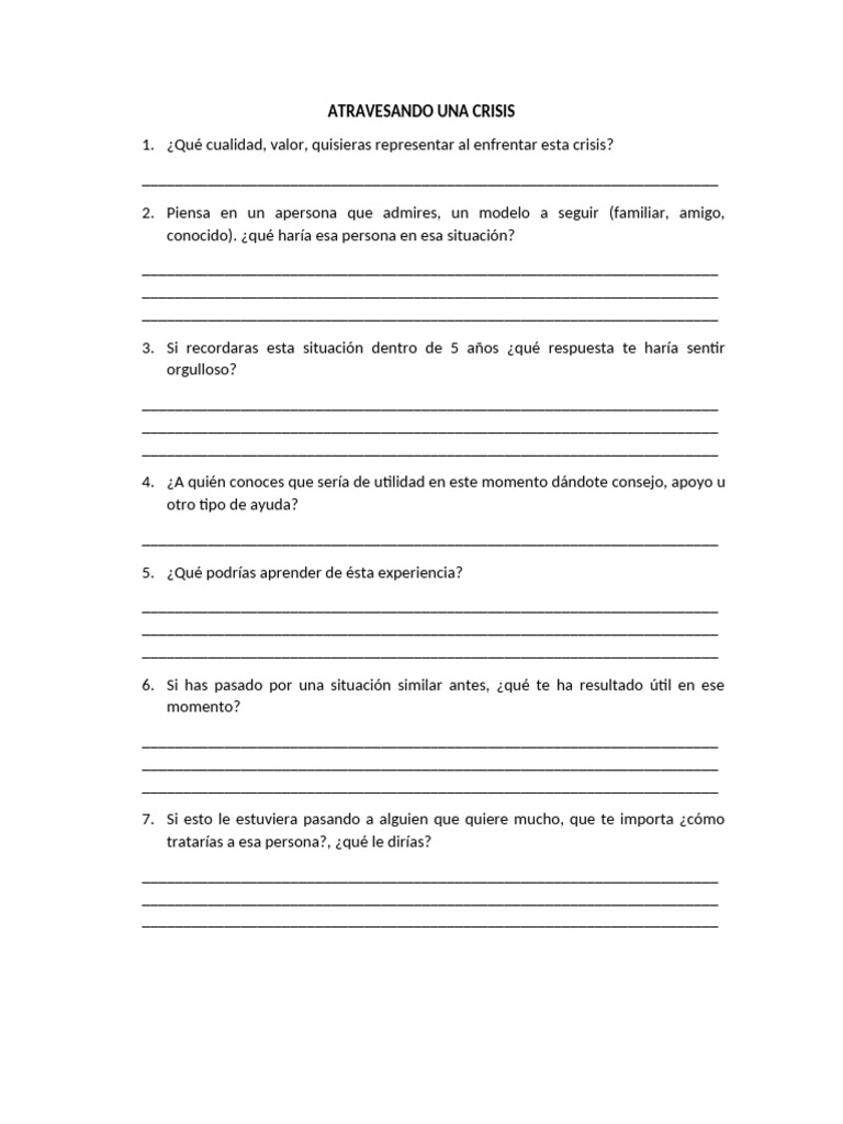 Atravesando Una Crisis | PDF