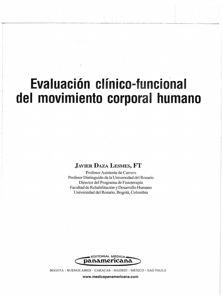 Daza Lesmes - Evaluación Clínico-Funcional | PDF