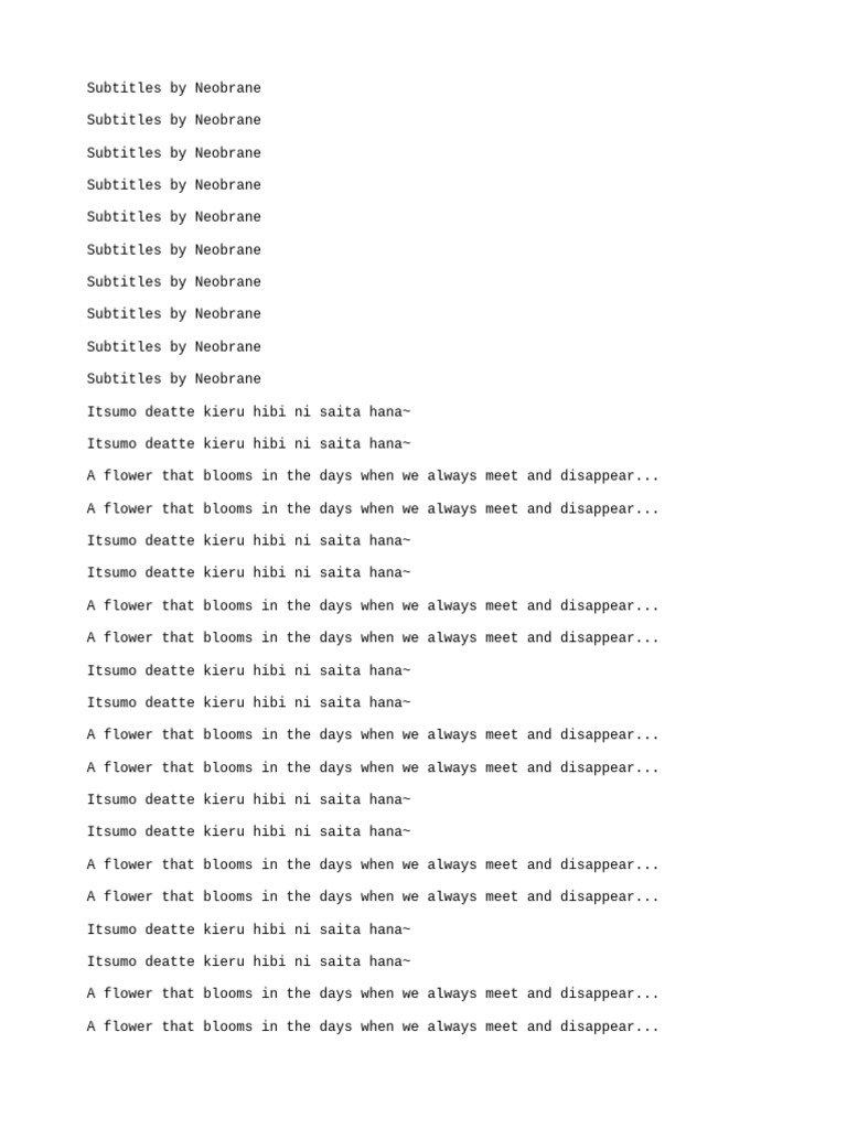 Poetic Reflections in Subtitles | PDF