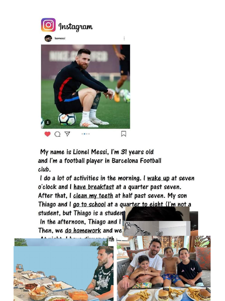 Messi's daily routine | PDF