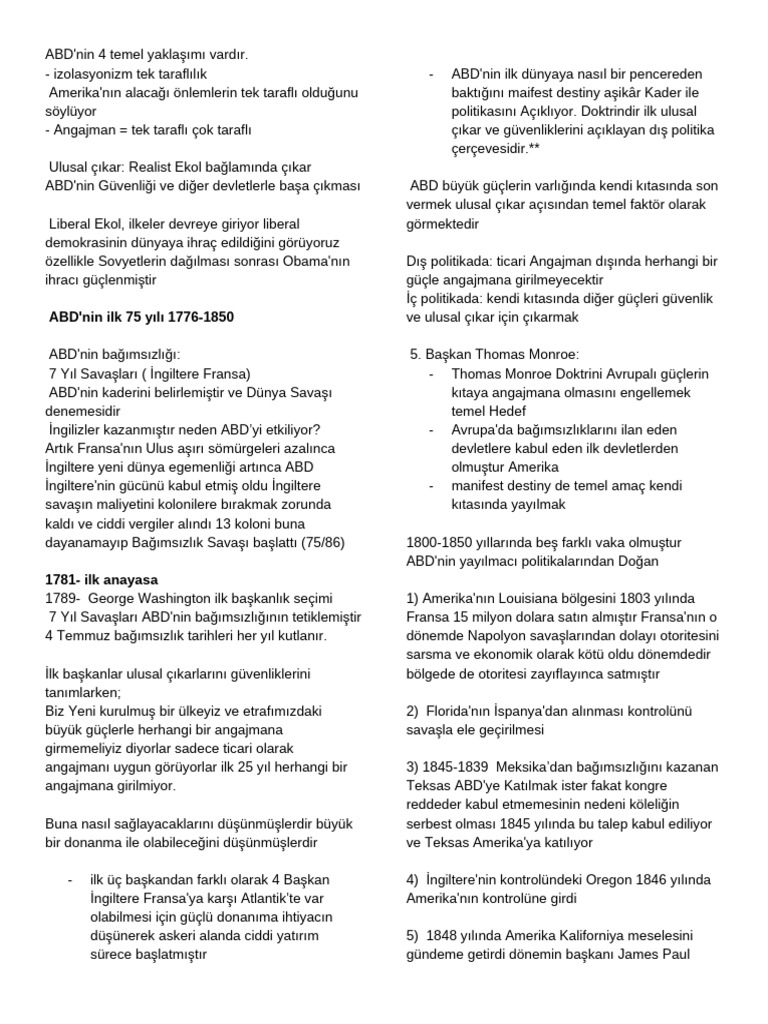 Amerikan Dış Politikası Vize | PDF