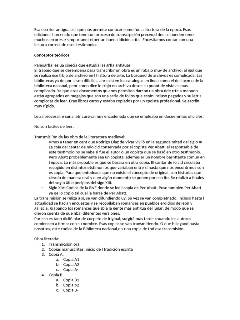 Paleografía y letras medievales | PDF | Crítica textual | Escritura