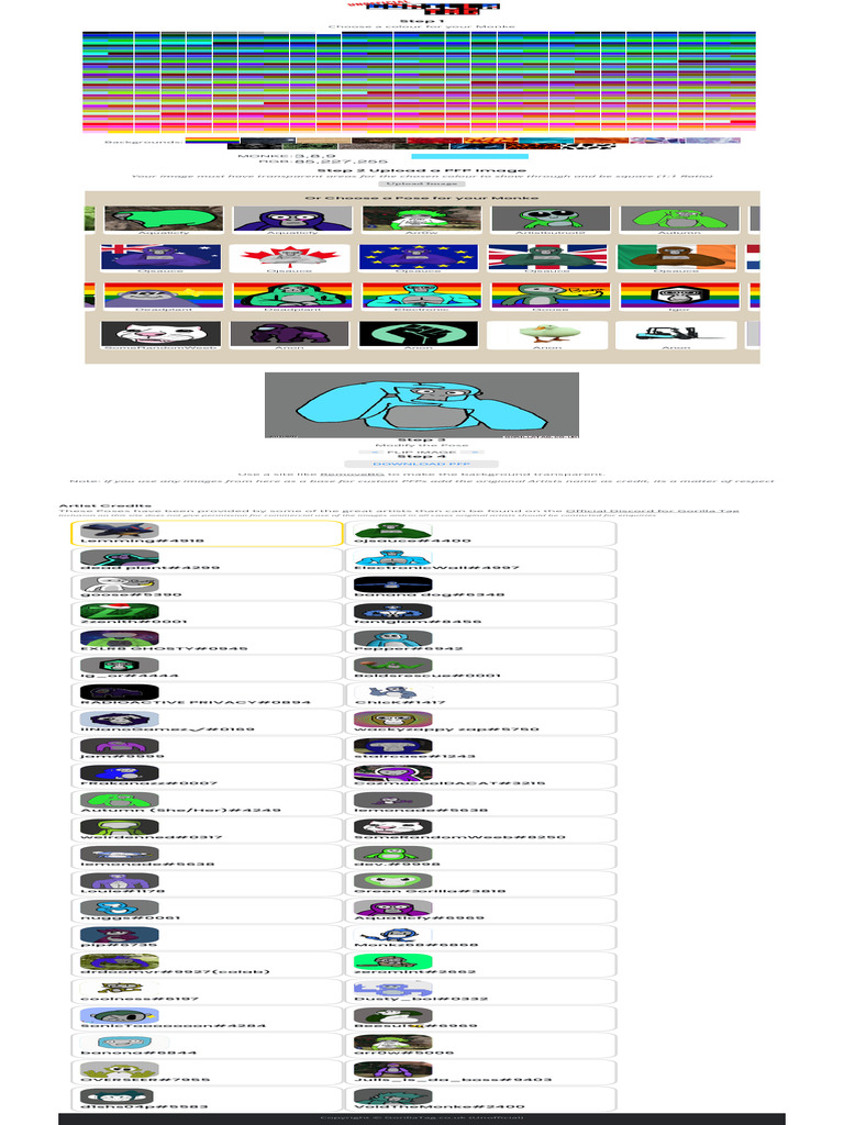PFP Generator Unofficial Gorilla Tag Fan Site | PDF