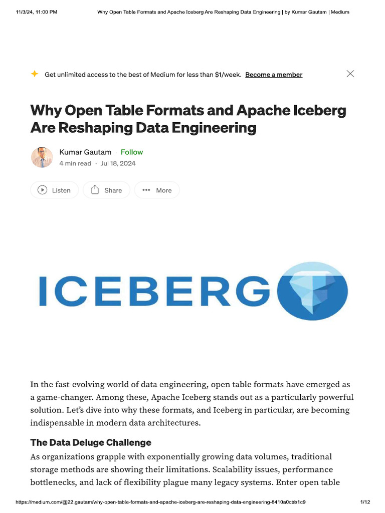 Apache Iceberg | PDF