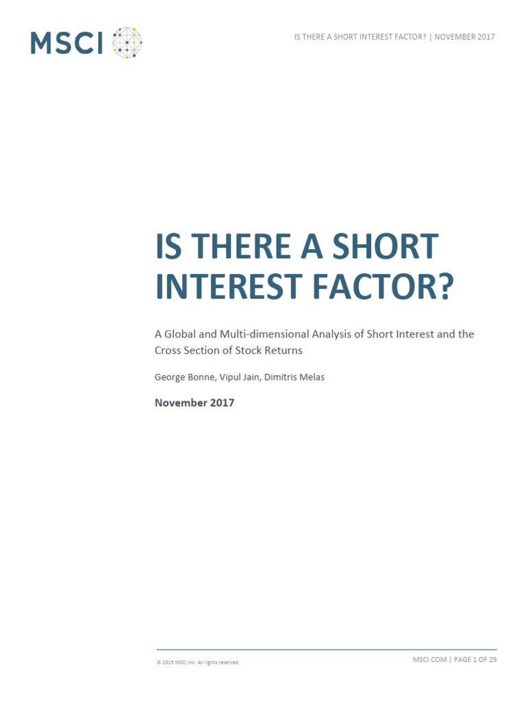 Research_Insight_Is_There_A_Short_Interest_Factor | PDF | Short ...
