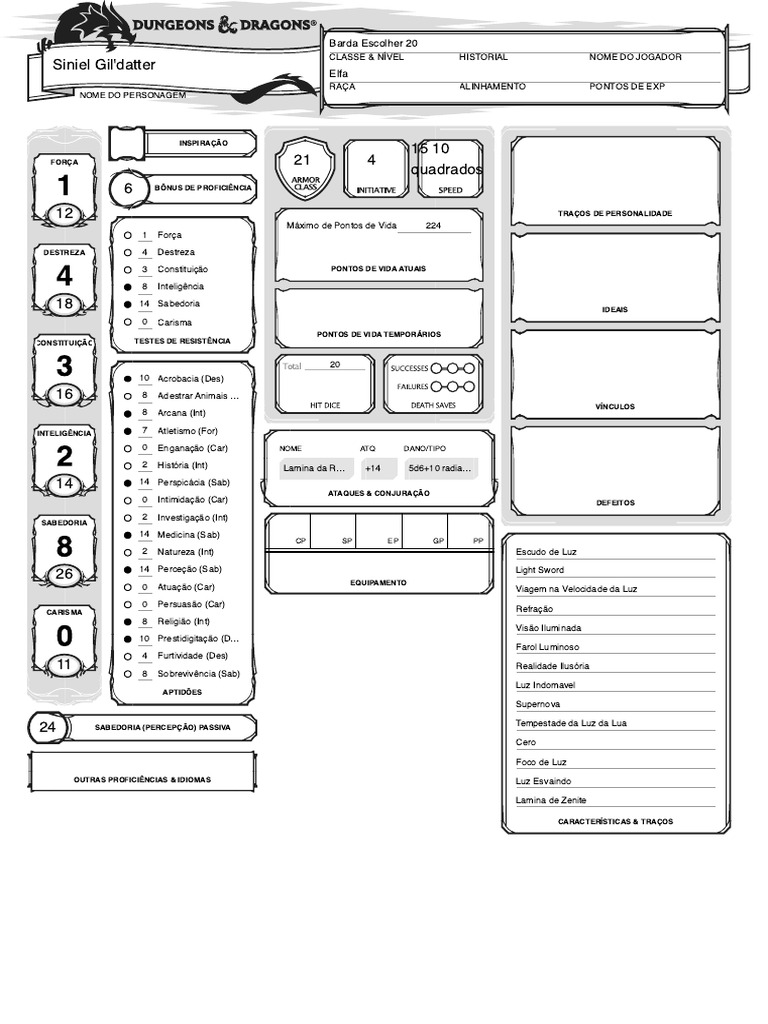 Siniel - Roll20 | PDF