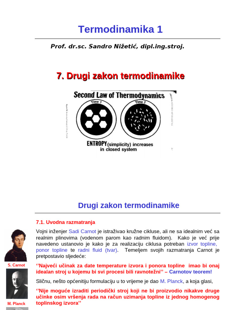7 - Drugi Zakon Termodinamike | PDF