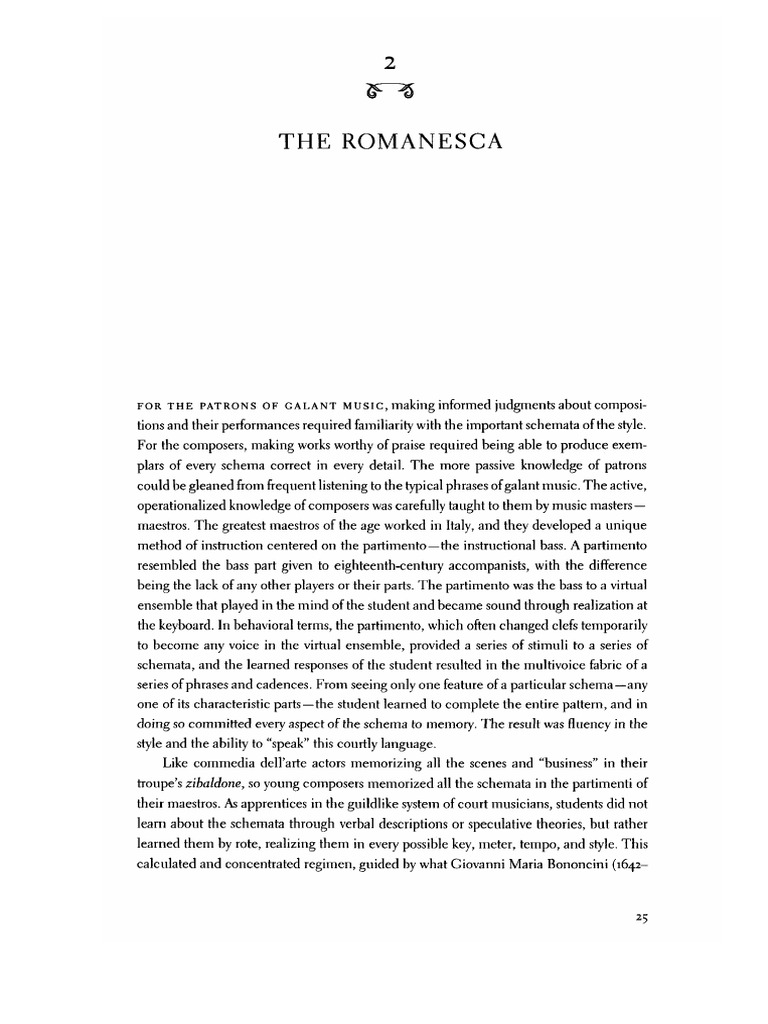 Music in The Galant Style - (2 The Romanesca) | PDF | Chord (Music ...