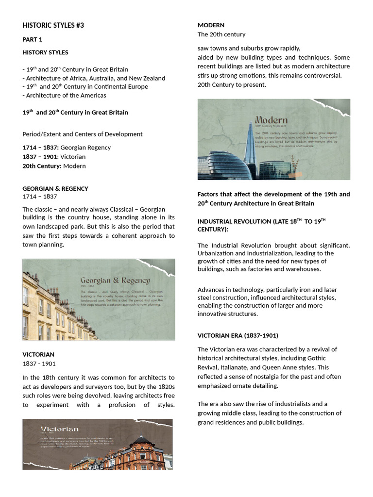 HISTORIC STYLE 3 (Part 1-2) | PDF | Modernism | Ornament (Art)
