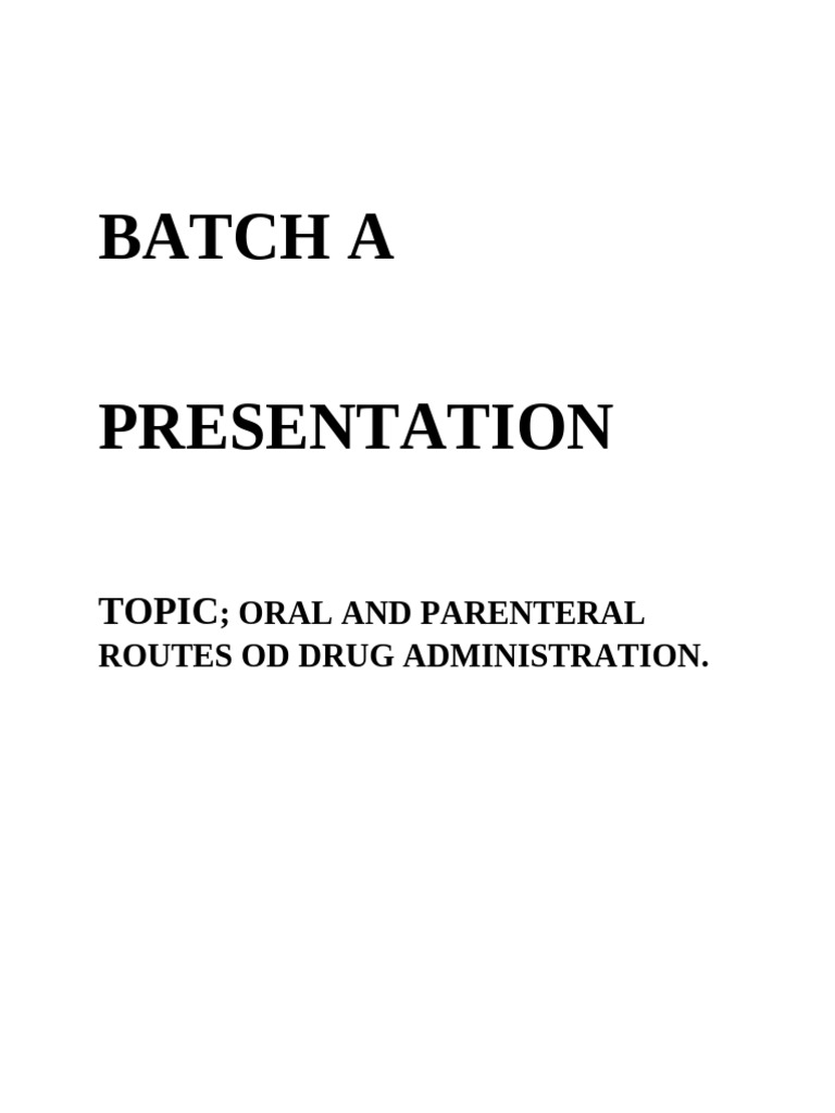 Routes of Drug Administration Overview | PDF | Injection (Medicine ...