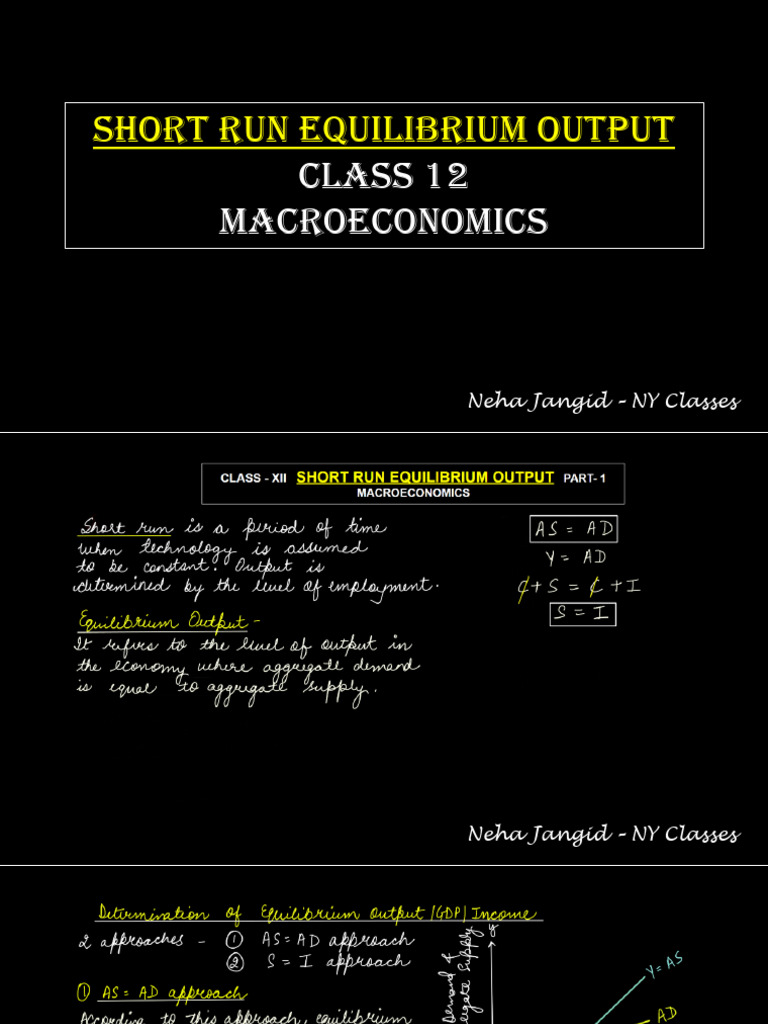 Chapter 8 Short Run Equilibrium Output | PDF