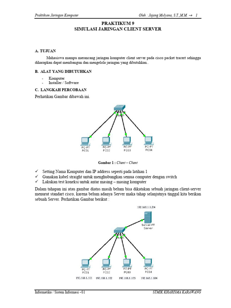 Modul 9 Simulasi Jaringan Client Server | PDF