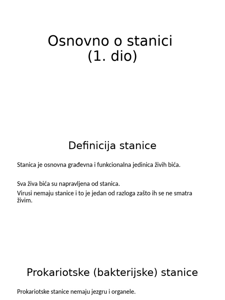 30 - Osnovno o Stanici (1. Dio) | PDF