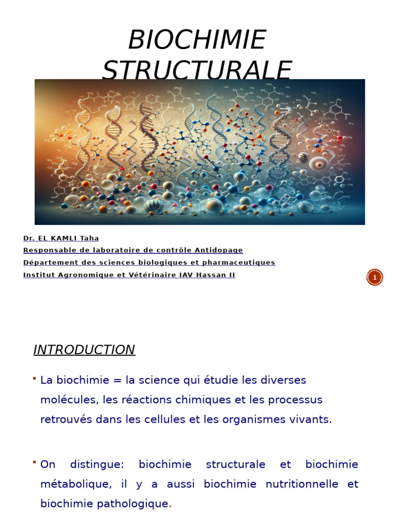 Part 1 Bioch Struct. | PDF | Glucide | Biochimie