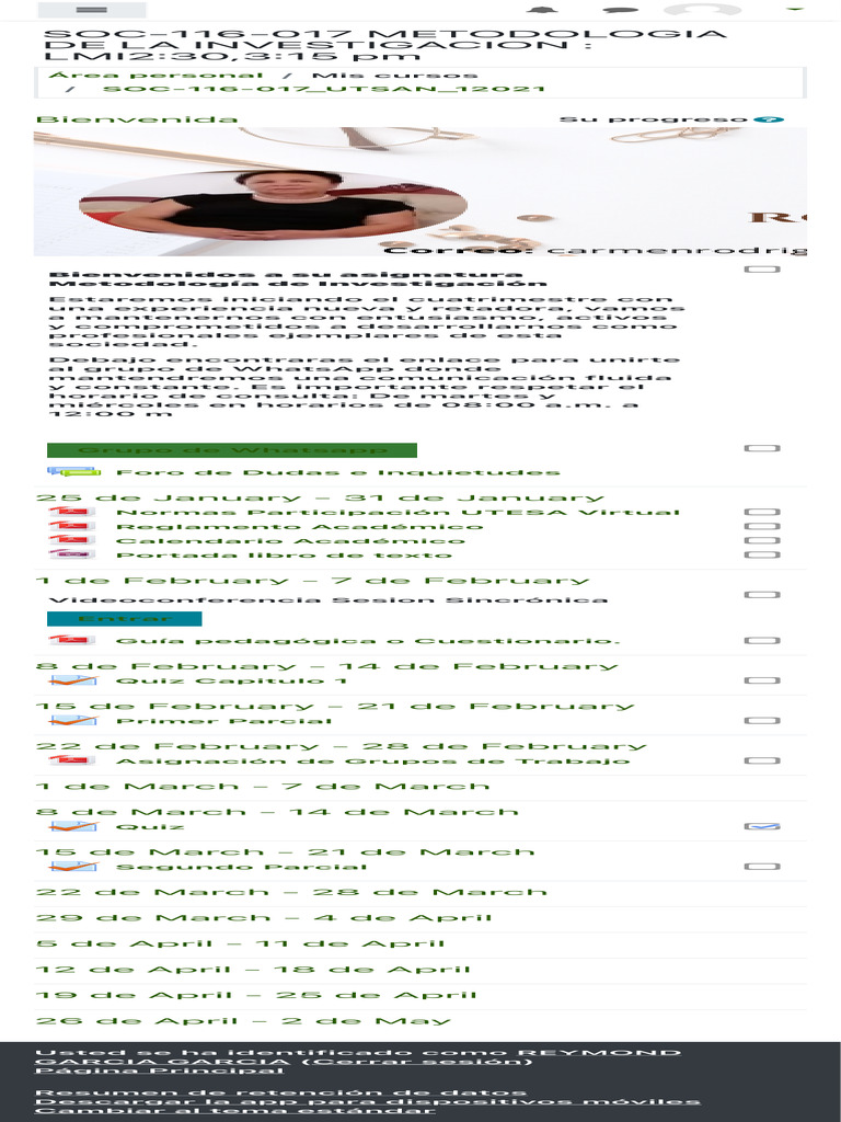 Curso SOC-116-017 METODOLOGIA DE LA INVESTIGACION LMI230,315 PM | PDF | Ciencias sociales