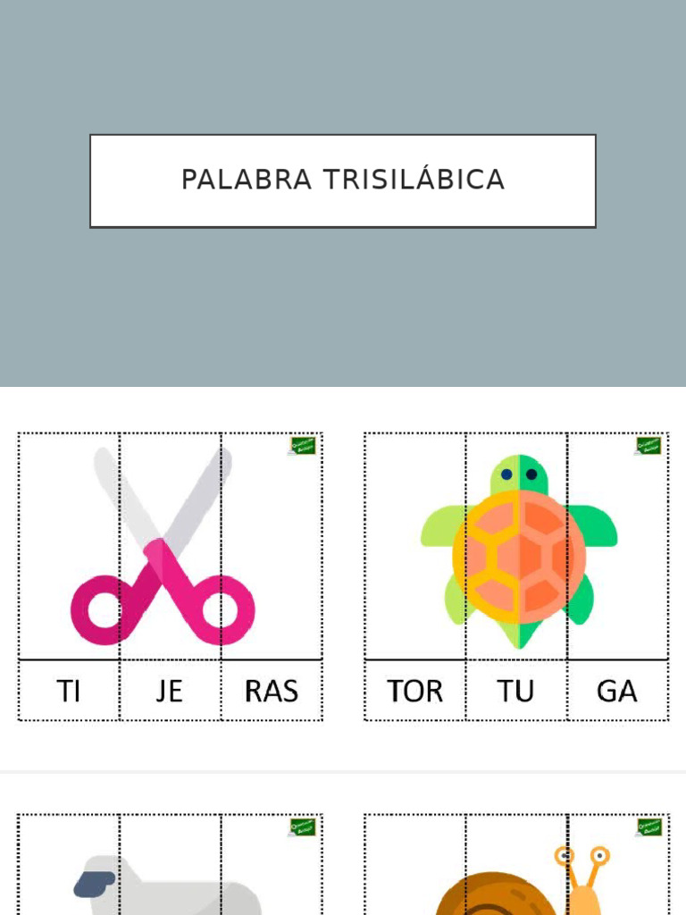 Palabras Trisilábicas | PDF