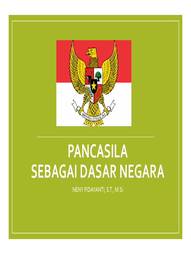 Pancasila Sebagai Dasar Negara | PDF