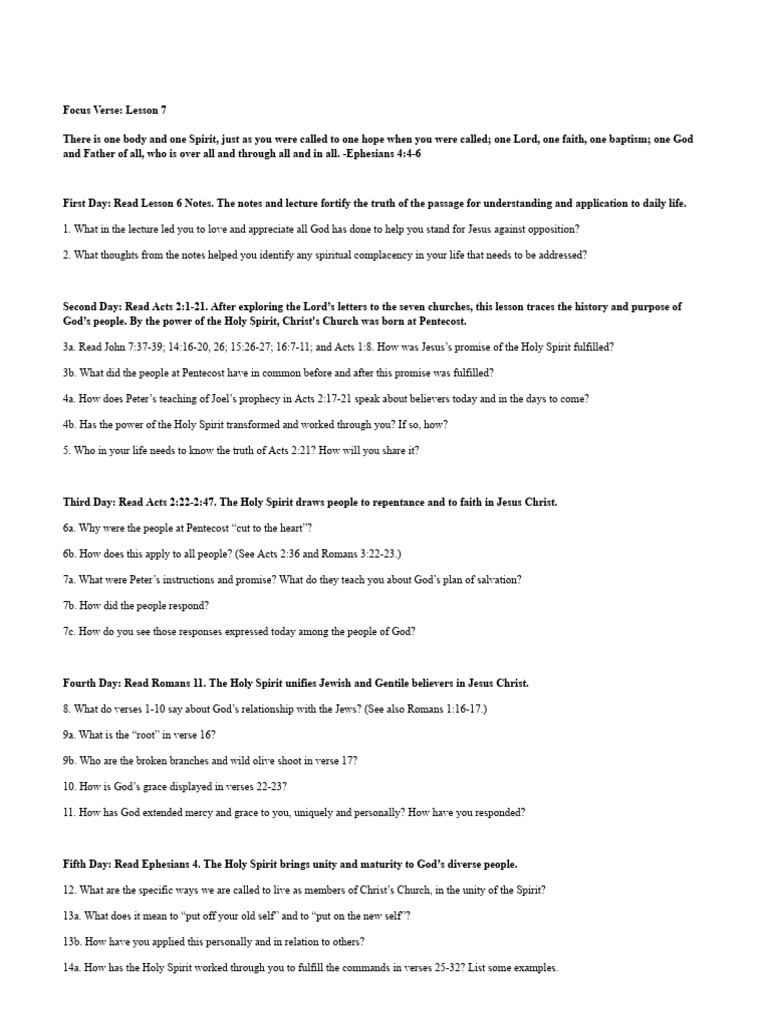 BSF class | PDF | Acts Of The Apostles | Jesus