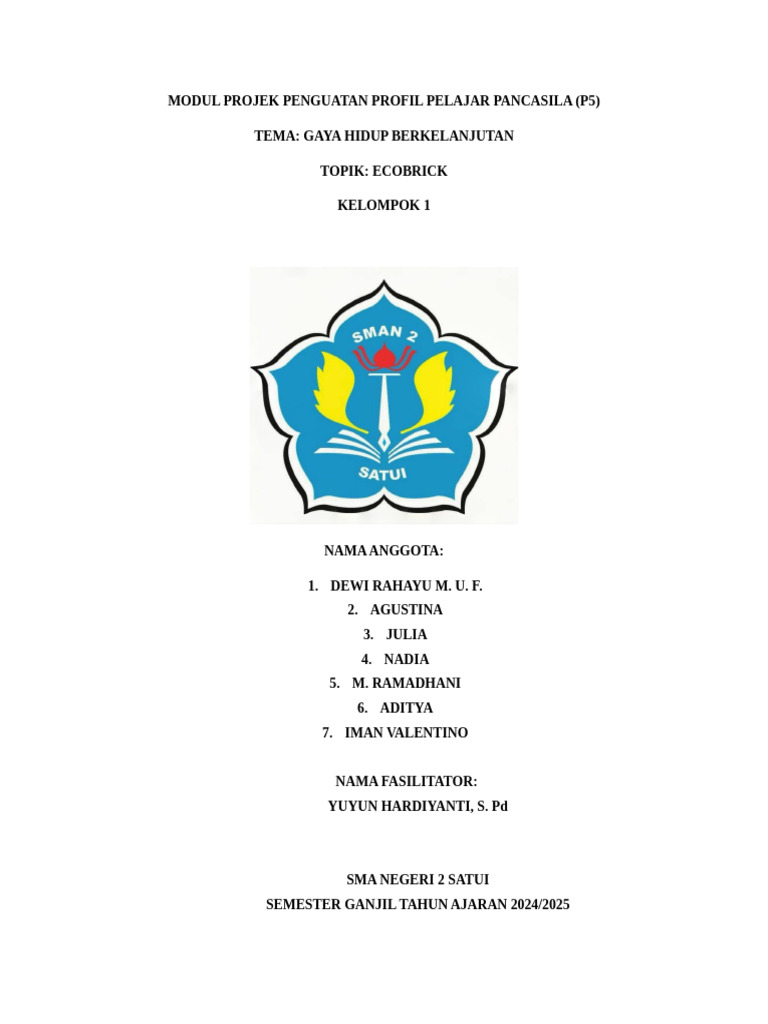 Modul Projek Kelompok 1 Ecobrick | PDF | Sains & Matematika