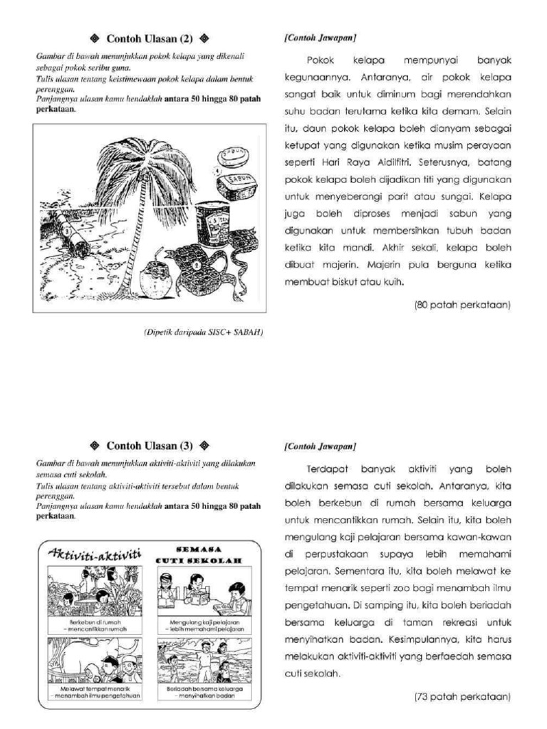 Contoh karangan ulasan | PDF