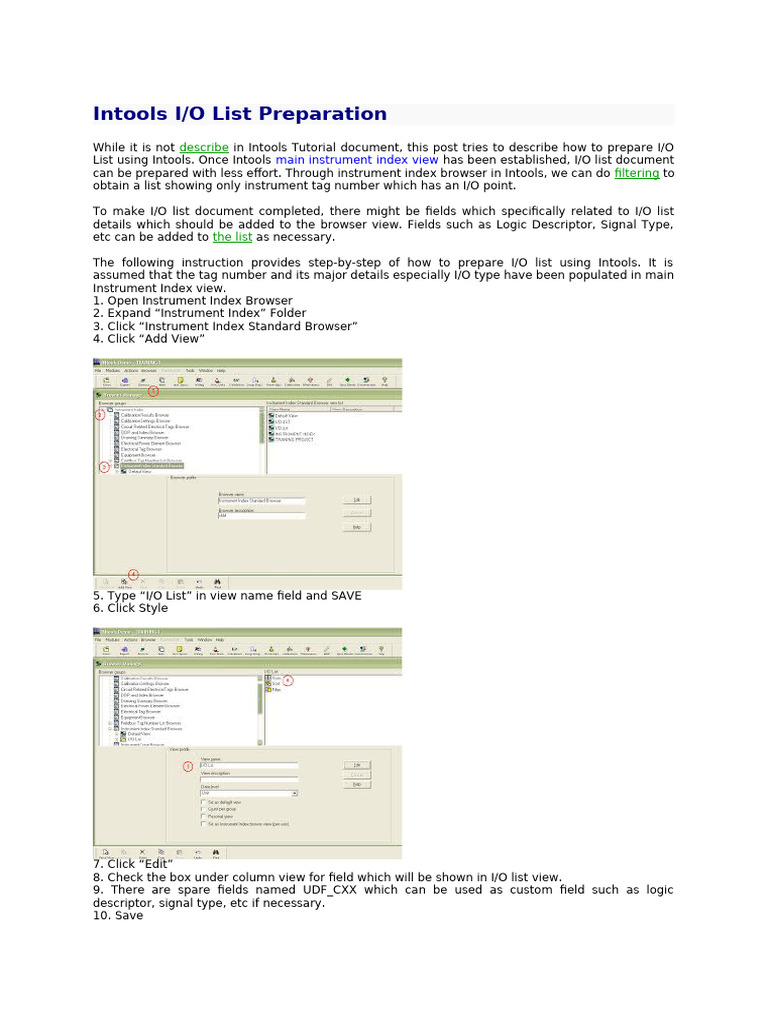 Intools IO List Preparation | PDF | Input/Output | Digital Technology