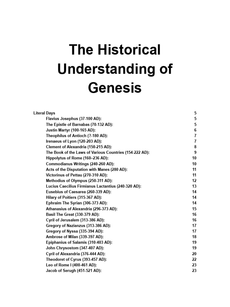 Open the Historical Understanding of Genesis the Fathers.pdf 6 | PDF ...