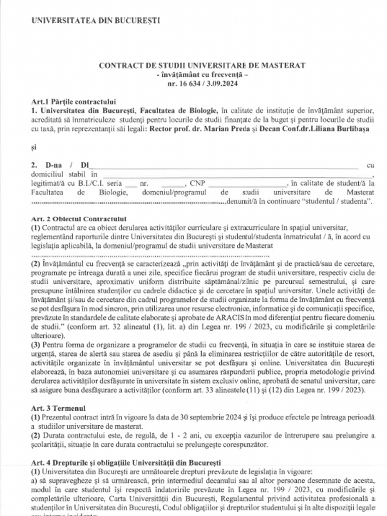 Contract Master Septembrie | PDF