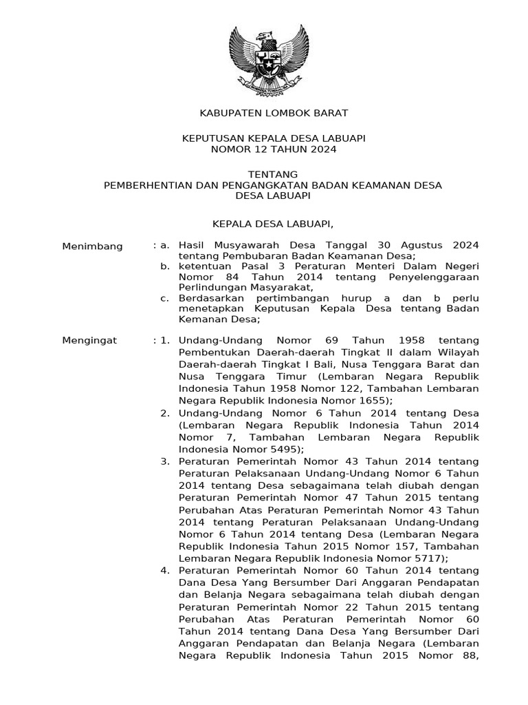 SK BKD 2024 Baru | PDF