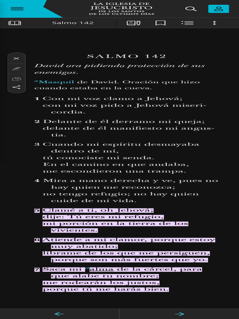 Oración de David en la Cueva: Salmo 142 | PDF