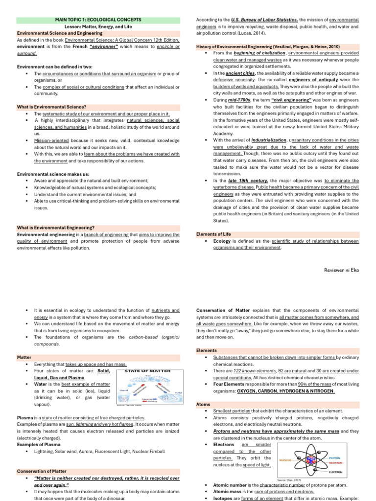 EnviSci Reviewer | PDF | Ion | Primary Production