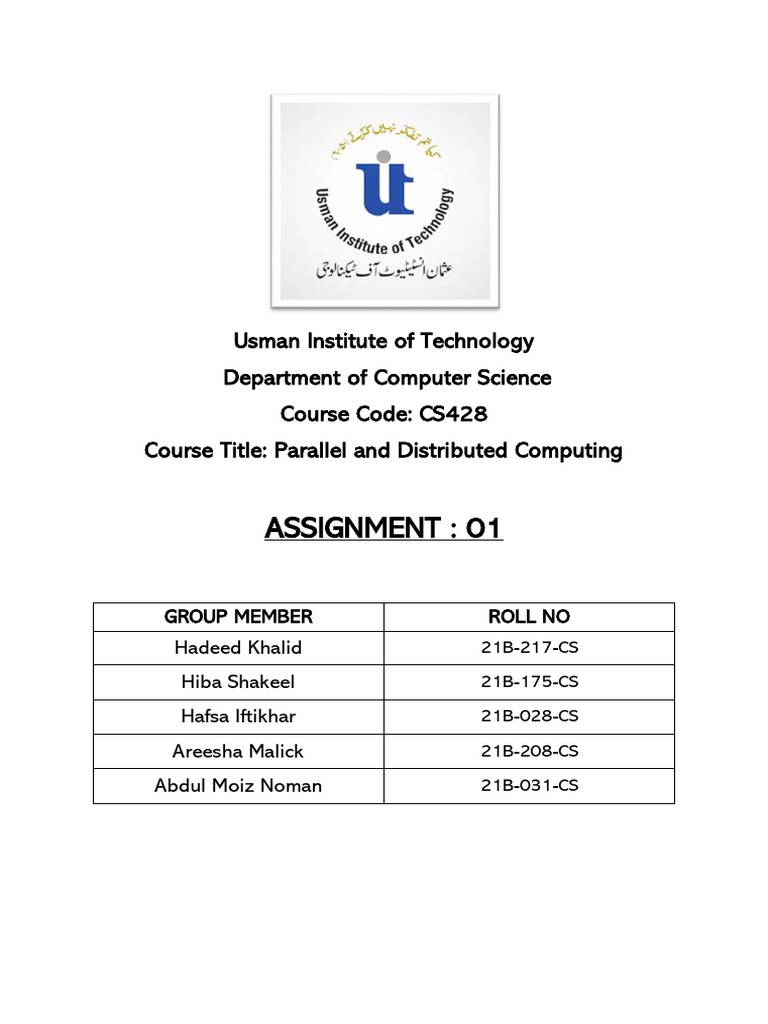 PDC Assignmnet 01 | PDF