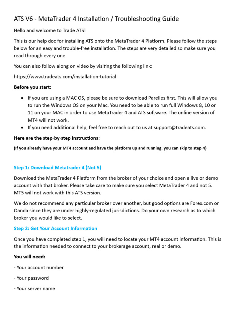 ATS Written Install & Troubleshooting Guide | PDF | Computer File | Login