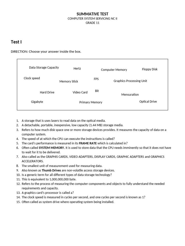 Mensuration and Calculation | PDF | Computer Data Storage | Random Access Memory