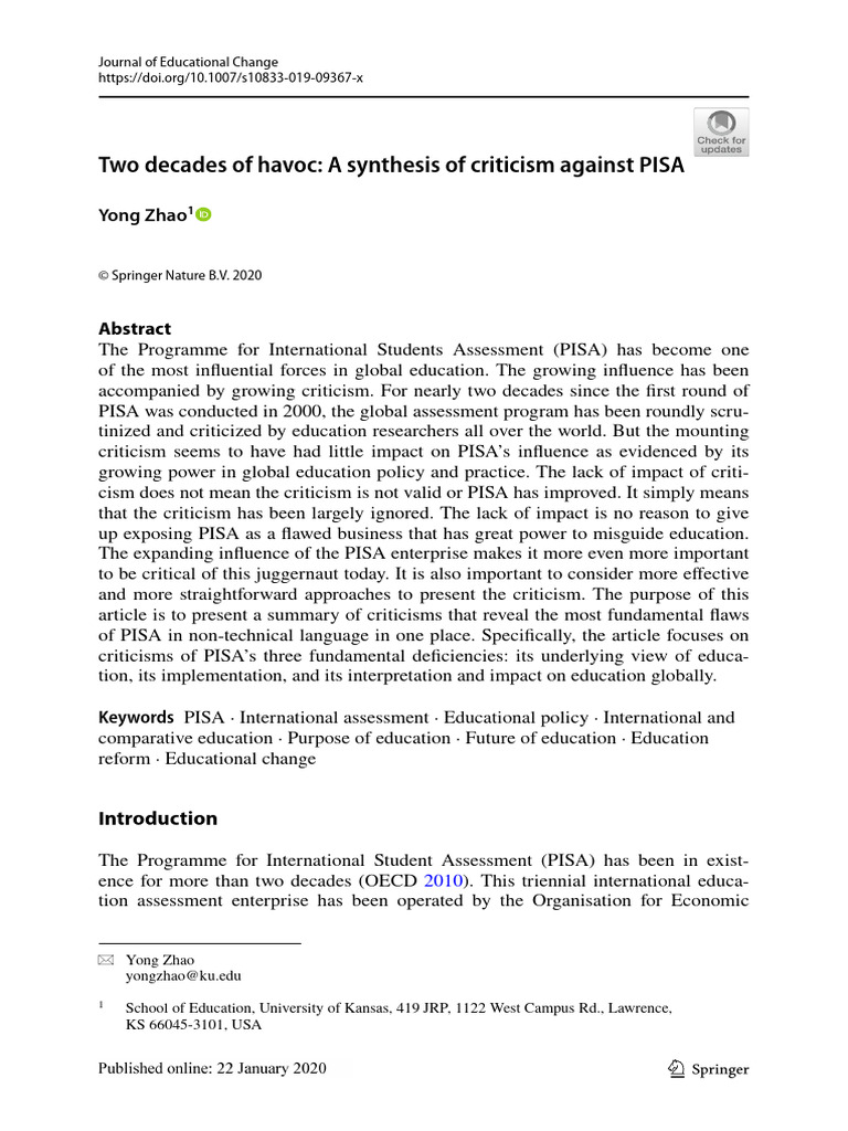 pisa | PDF | Programme For International Student Assessment | Curriculum