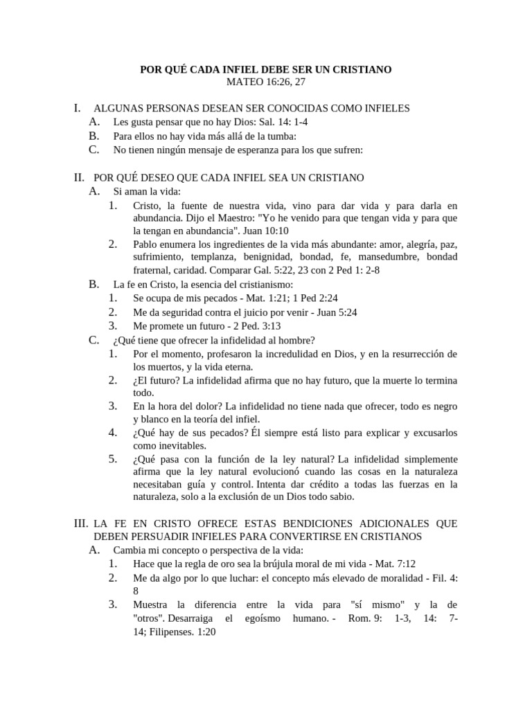 Por que cada infiel debe ser un cristiano | PDF | Creencia religiosa y doctrina | Creencia y ...