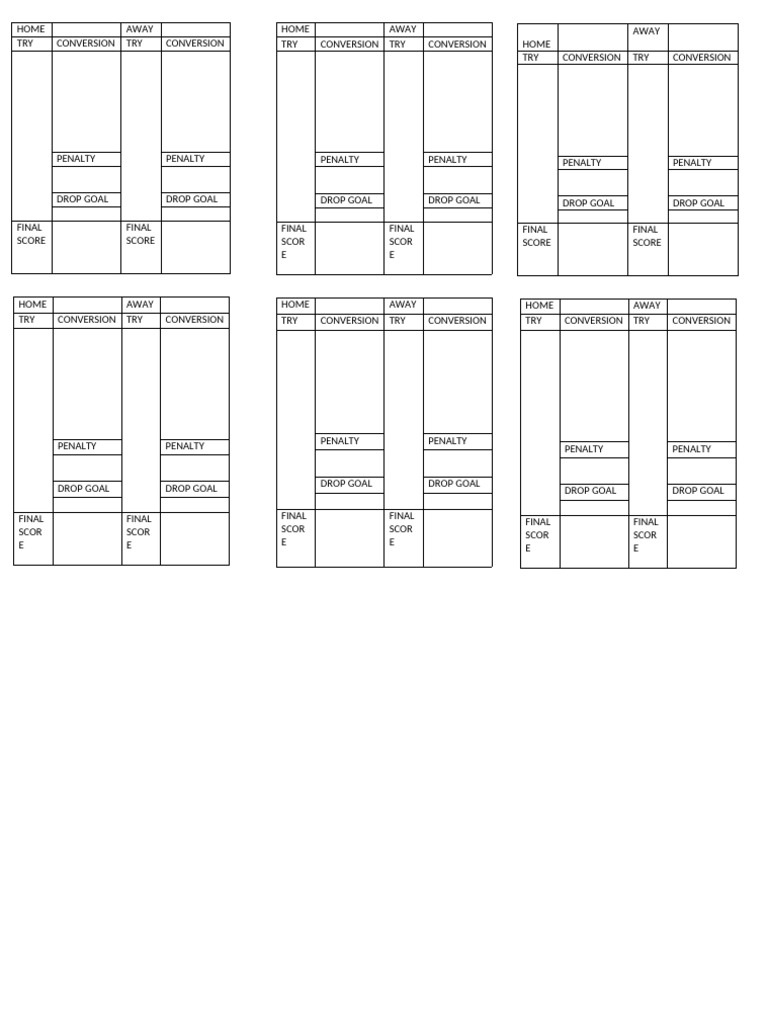 Refree Score Card | PDF