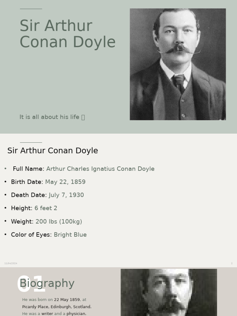 Sir Arthur Conan Doyle | PDF | Arthur Conan Doyle | Sherlock Holmes