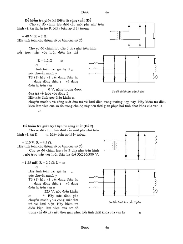 Dien Tu Cong Suat de Kiem Tra Dtcs4 2011 (Cuuduongthancong - Com) | PDF