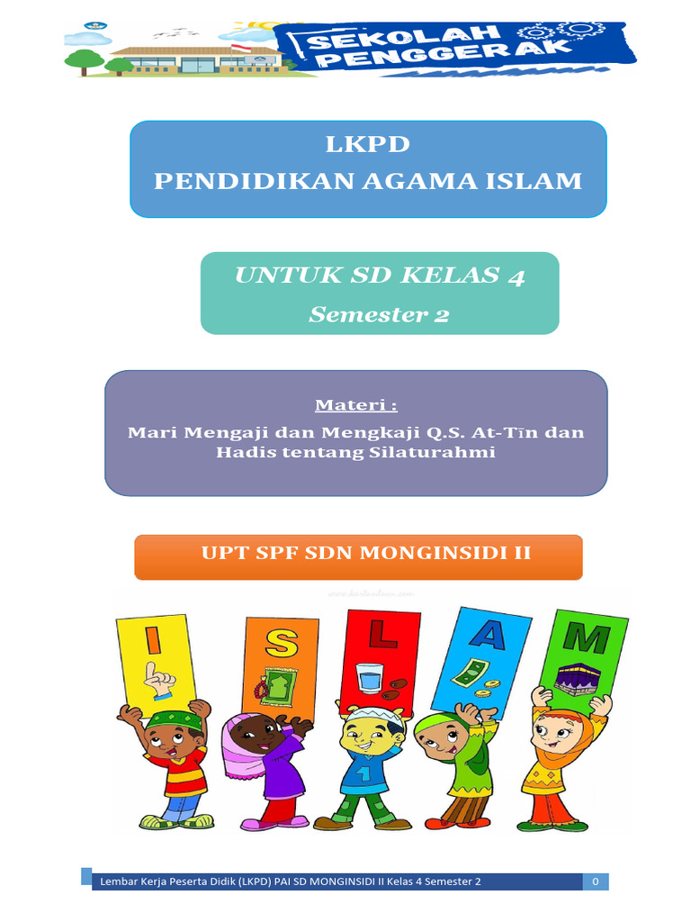LKPD Pai Kelas 4 Semester 2 2022 | PDF | Pengembangan Diri