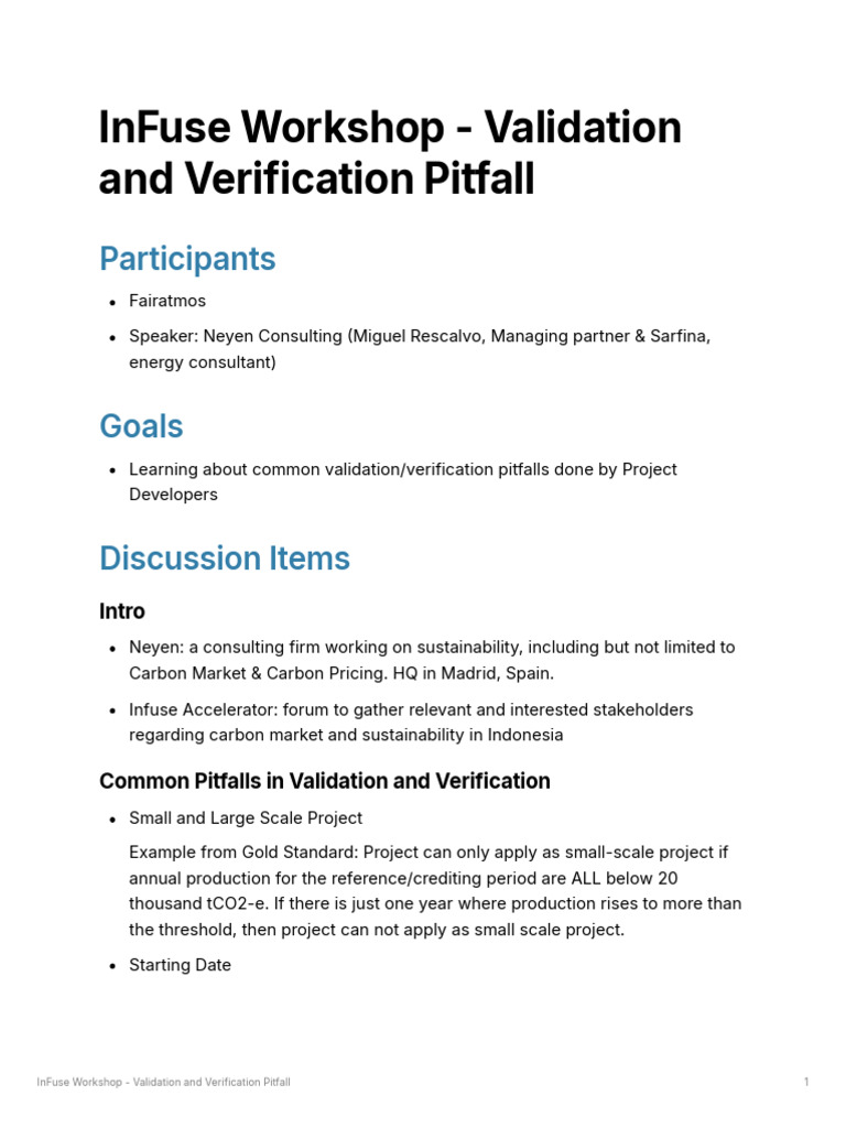 InFuse Workshop Validation and Verification Pitfalls | PDF | Verification And Validation ...