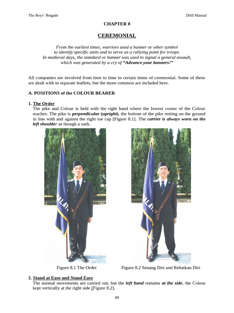 Chapter 8a - Ceremonial (Colour Party) | PDF | Company (Military Unit) | Sergeant