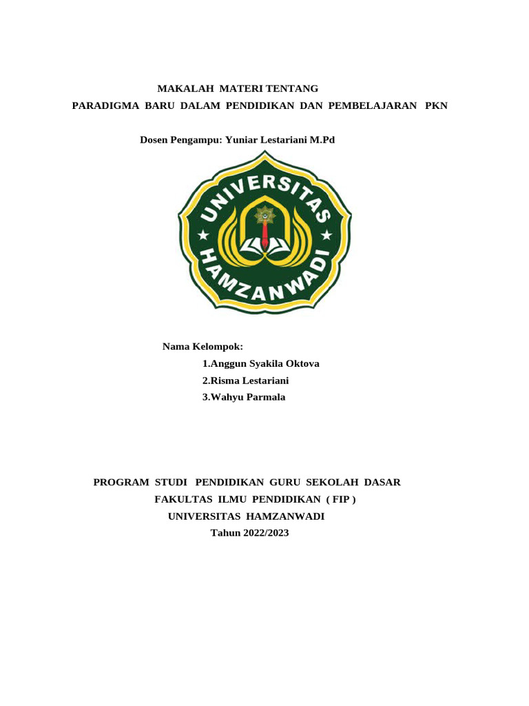 Paradigma Baru Dalam Pendidikan Dan Pemb | PDF | Karier & Perkembangan