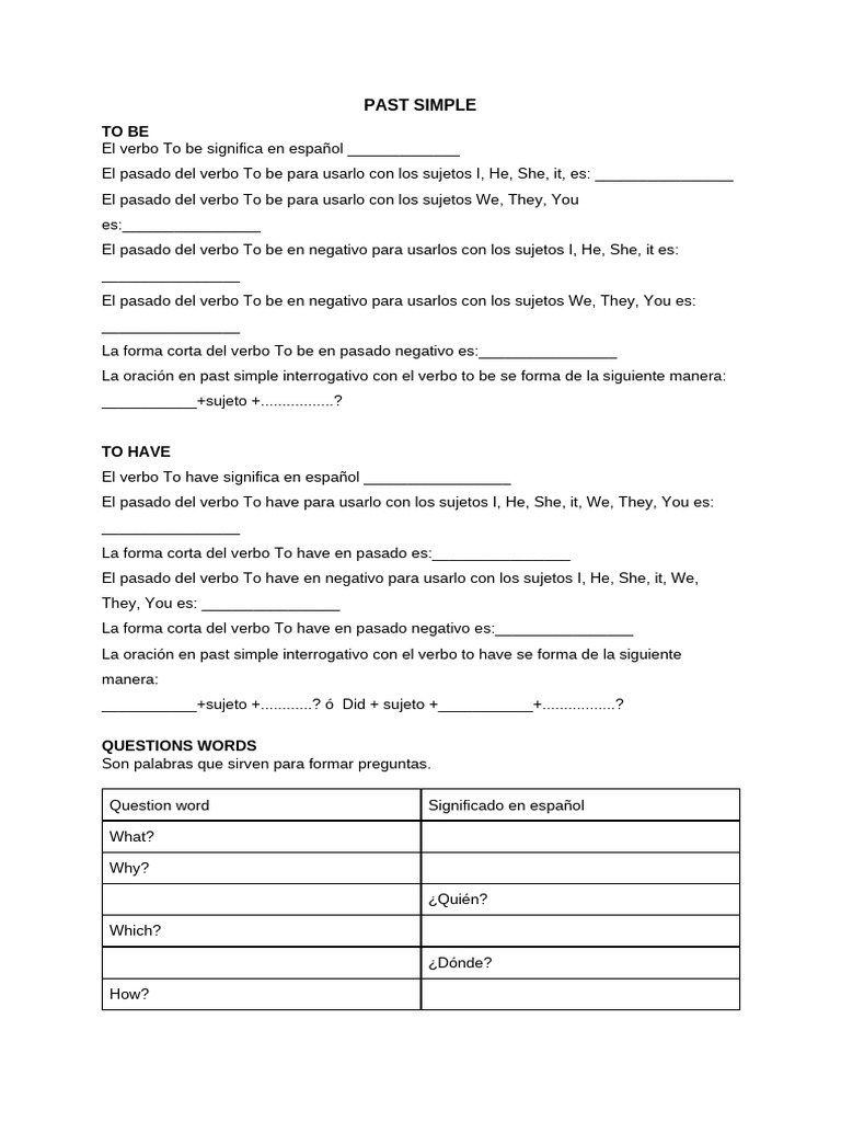 PAST SIMPLE, DESCRIBING PEOPLE | PDF
