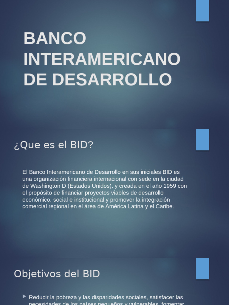 BANCO INTERAMERICANO DE DESARROLLO | PDF | Banco Interamericano de ...