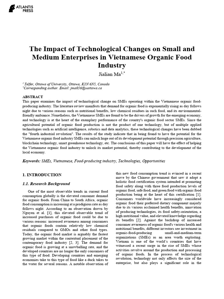 The Impact of Technological Changes On Small and M | PDF | Organic ...