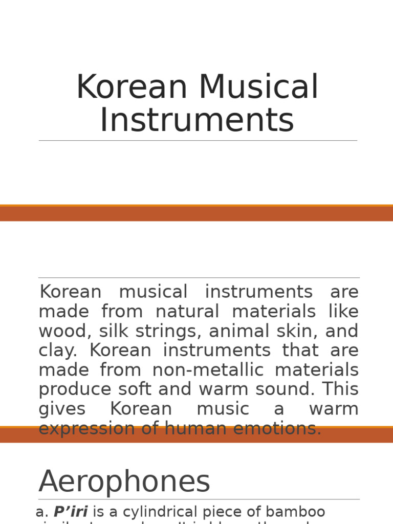 Korean Instruments for Music Students | PDF | Musical Instruments ...