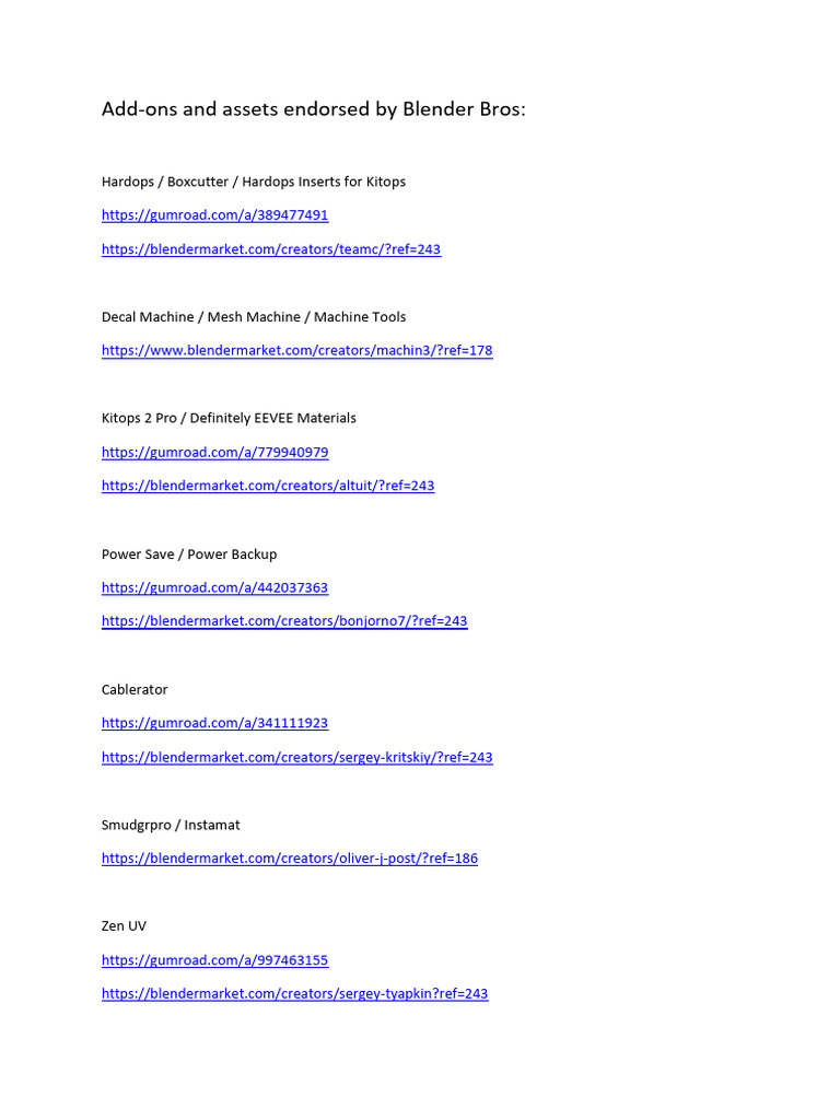 Useful Addons - Resources 2023 | PDF | Technology & Engineering