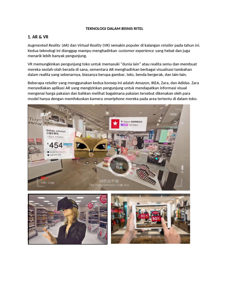 TEKNOLOGI DALAM BISNIS RITEL PBR | PDF | Bisnis | Teknologi & Rekayasa